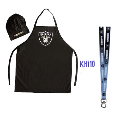 NFL Las Vegas Raiders Chef Hat & Apron + Bottle Opener Lanyard | eBay