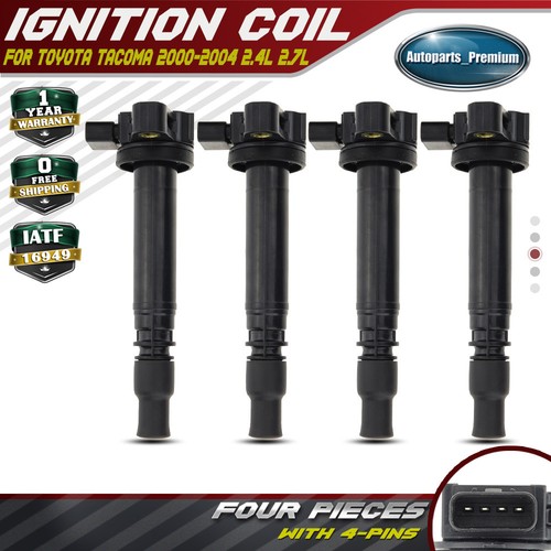 4x Ignition Coil for Toyota Tacoma 00-04 4Runner 99-00 L4 2.4L 2.7L ...