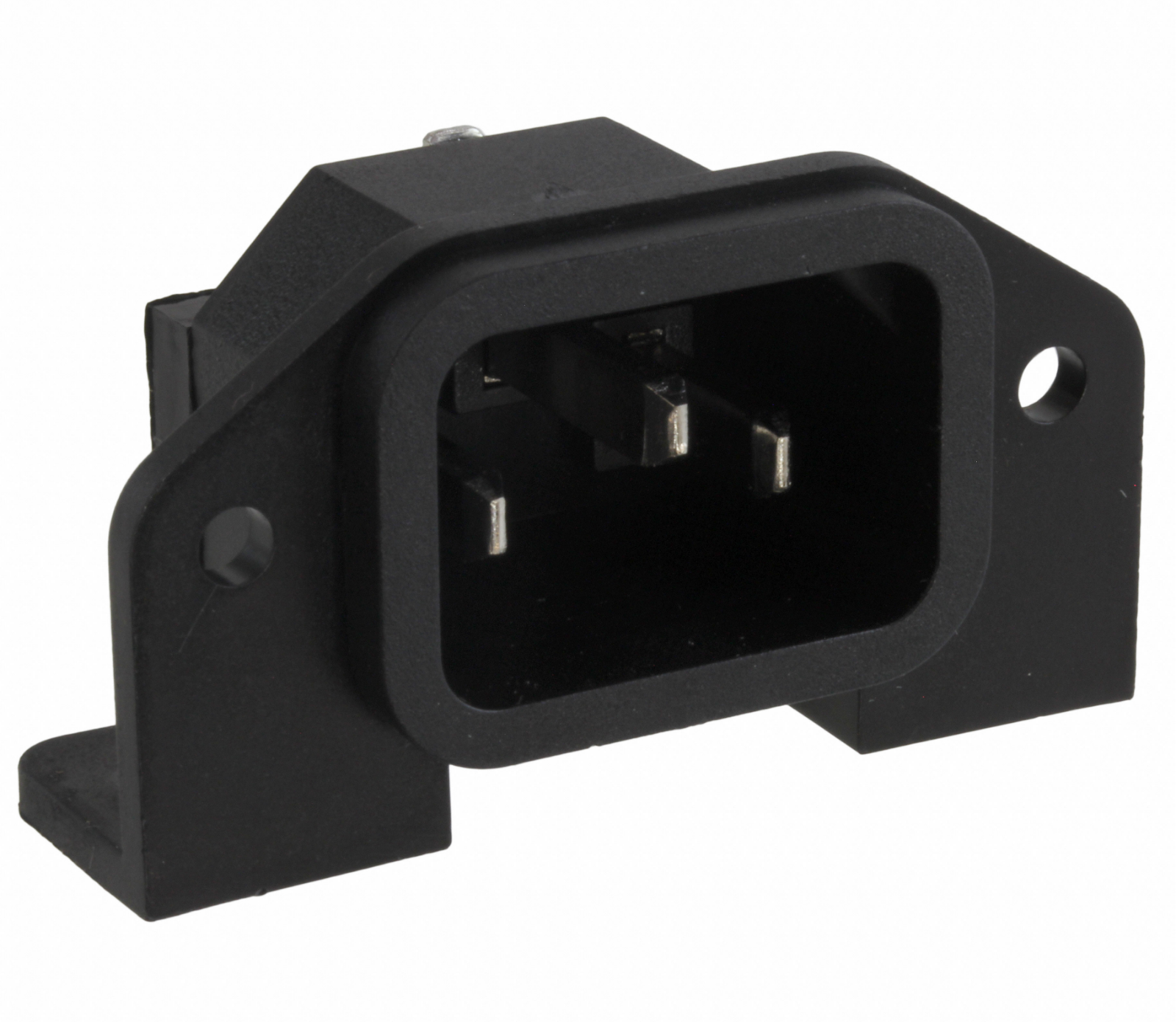 Power Entry Connector INLET Receptacle Male Blades Panel Mount Flange ...