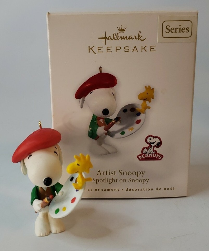 NEW Hallmark Keepsake Ornament 2010 Spotlight On Snoopy Artist Snoopy ...