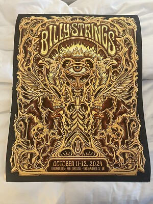 Billy Strings Gainbridge Fieldhouse Poster Murphy 98/200 Indy 24 BMFS ...