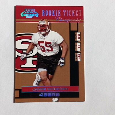 2001 Playoff Contenders Rookie Ticket Championship #136 Jamie Winborn ...