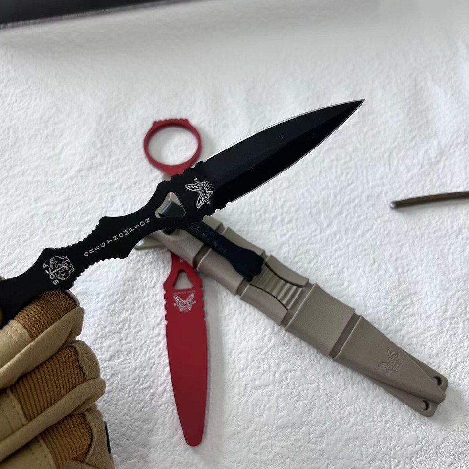 Benchmade SOCP Dagger 176BKSN-COMBO Sand Sheath+Trainer Knife Fixed Blade Knife | eBay