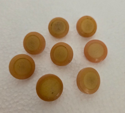 BUTTONS ~ VINTAGE LIGHT GOLDEN BROWN & TAN 5/8" BUTTONS WITH SHANK ~ 8 ...