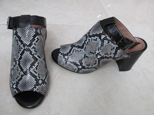 NEW Vionic Kaia Snake Embossed Stacked Heel Sandal WOMENS sz 7 Black ...