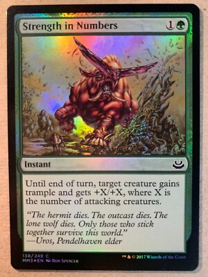MTG 1x FOIL Strength in Numbers Modern Masters 2017 Magic the Gathering ...