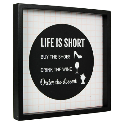Life Is Short Plaque Sign. Funny Door House Gift Idea Home Decor Room ...