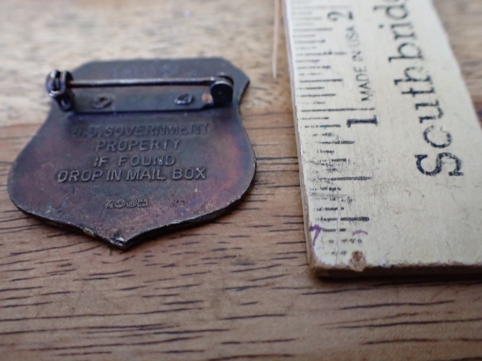 VINTAGE USPS US POST OFFICE EMPLOYEE ID BADGE 4457- Buffalo New York | eBay
