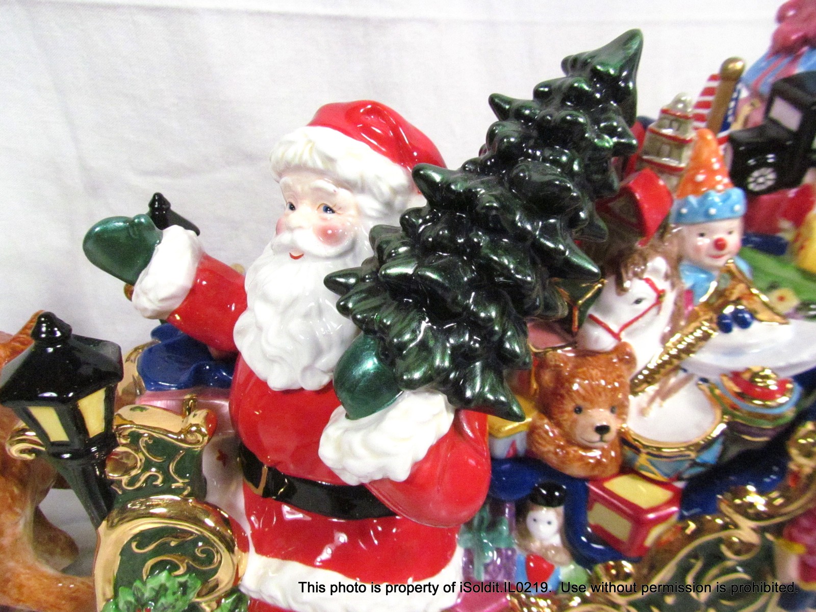 Christopher Radko Sleighful Of Joy Santa Claus Centerpiece Cookie Jar ...