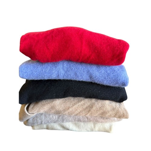 Cashmere Fabric Cutter Craft Upcycle Red Black Brown White Flaws Lot Of ...