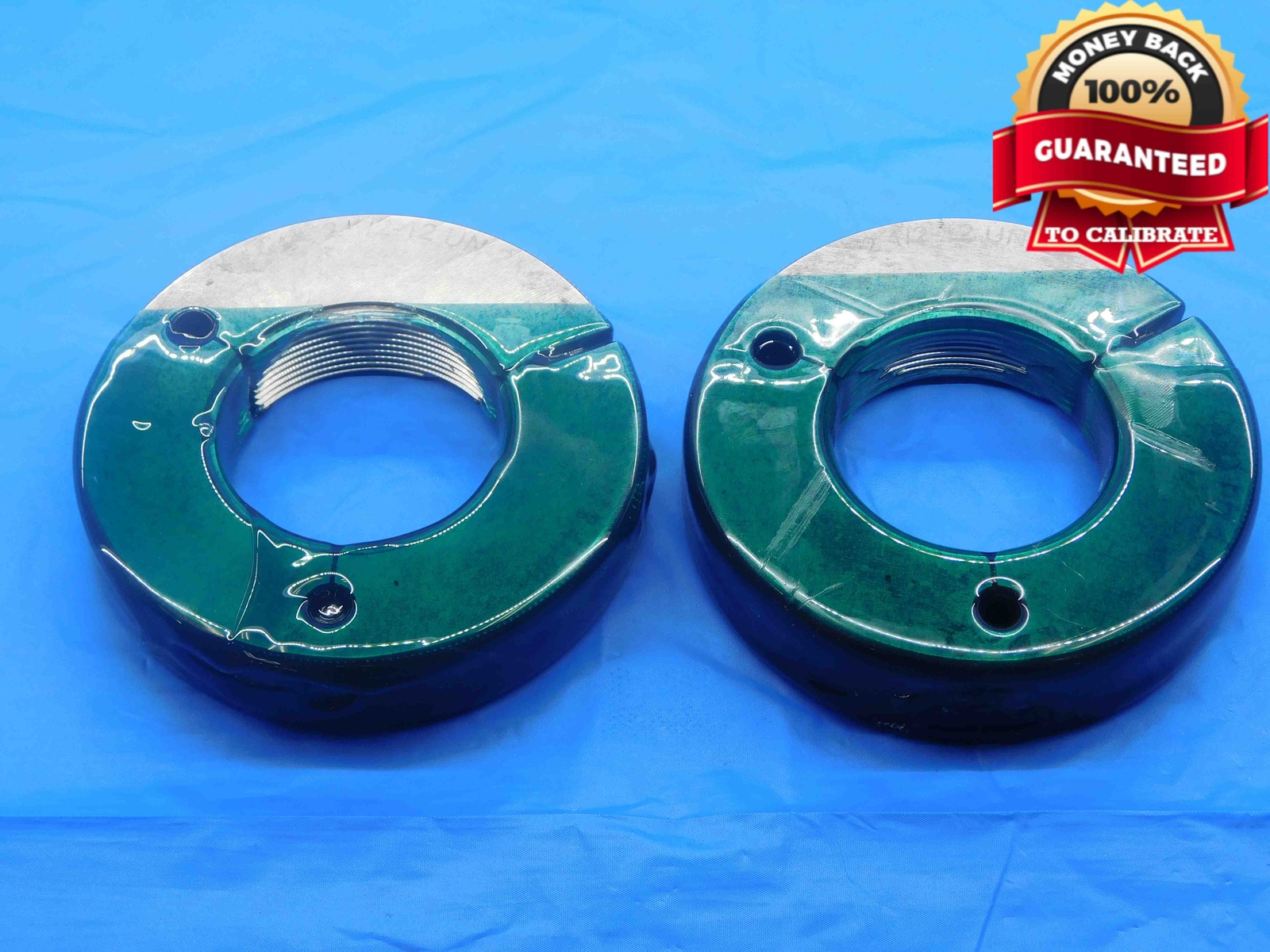 2 1/2 12 UN 2A THREAD RING GAGES 2.5 2.50 GO NO GO P.D.'S = 2.4440 & 2. ...