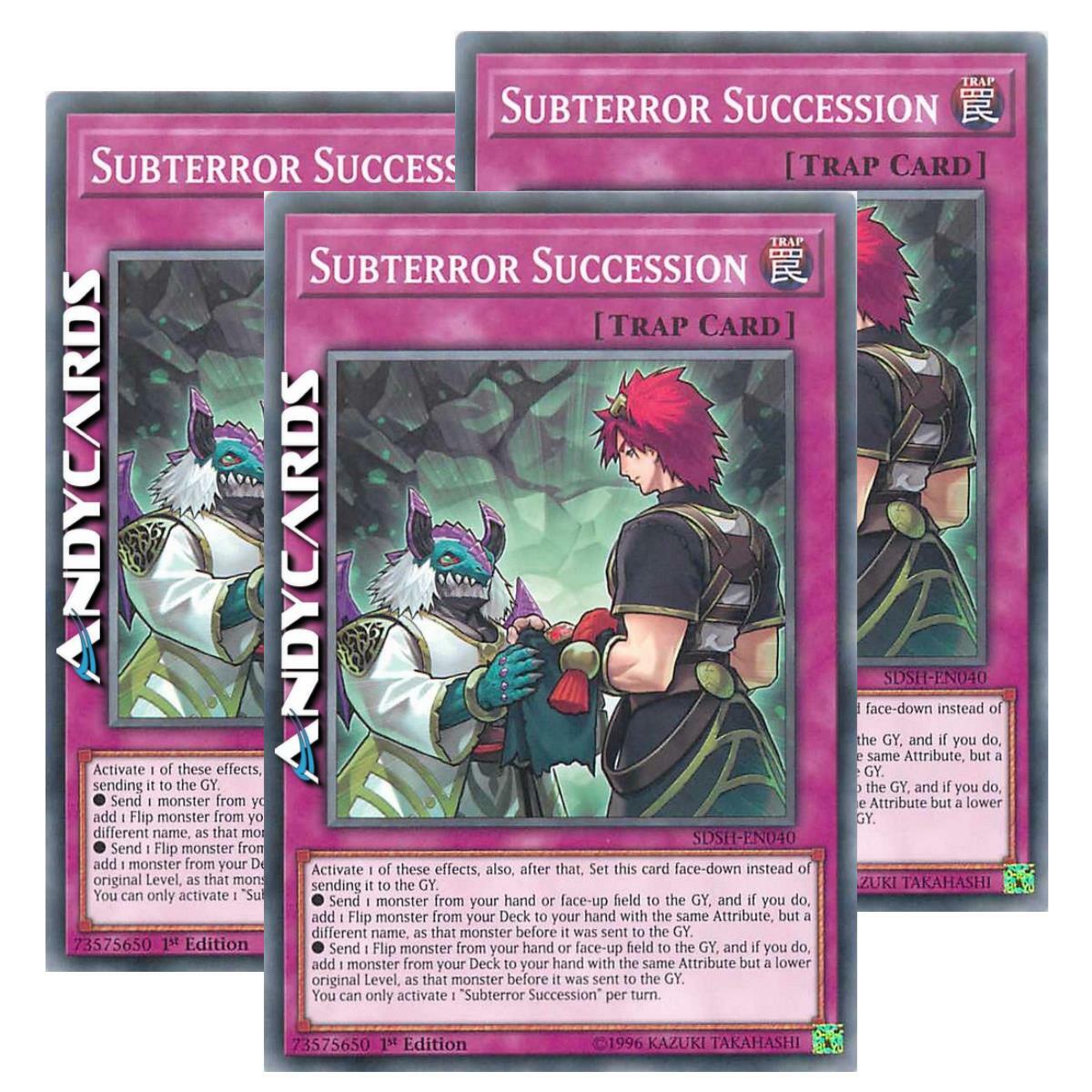 3x SUBTERROR SUCCESSION (Successione Subterrore) Comune • SDSH EN040 | eBay