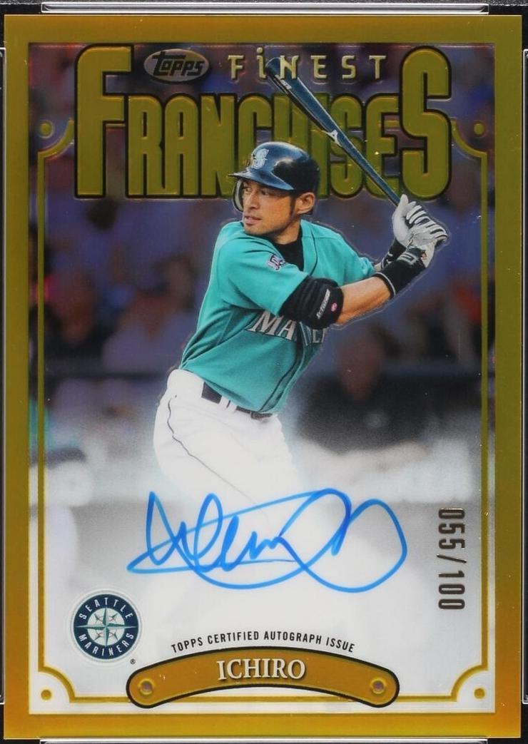 2023 Topps Finest Flashbacks - 1996 Topps Finest Franchise SP Ichiro Suzuki #183 Autographs /100 ...