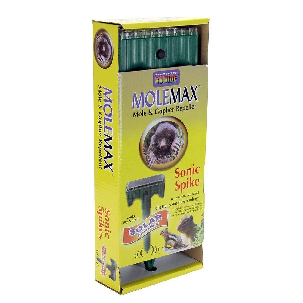 (12) Bonide Molemax 61121 Solar Powered Solar Mole & Gopher Repellent ...