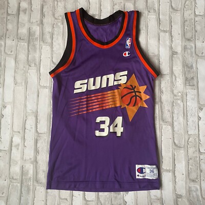 Vintage Champion Phoenix Suns Charles Barkley #34 Purple Jersey Size 36 ...