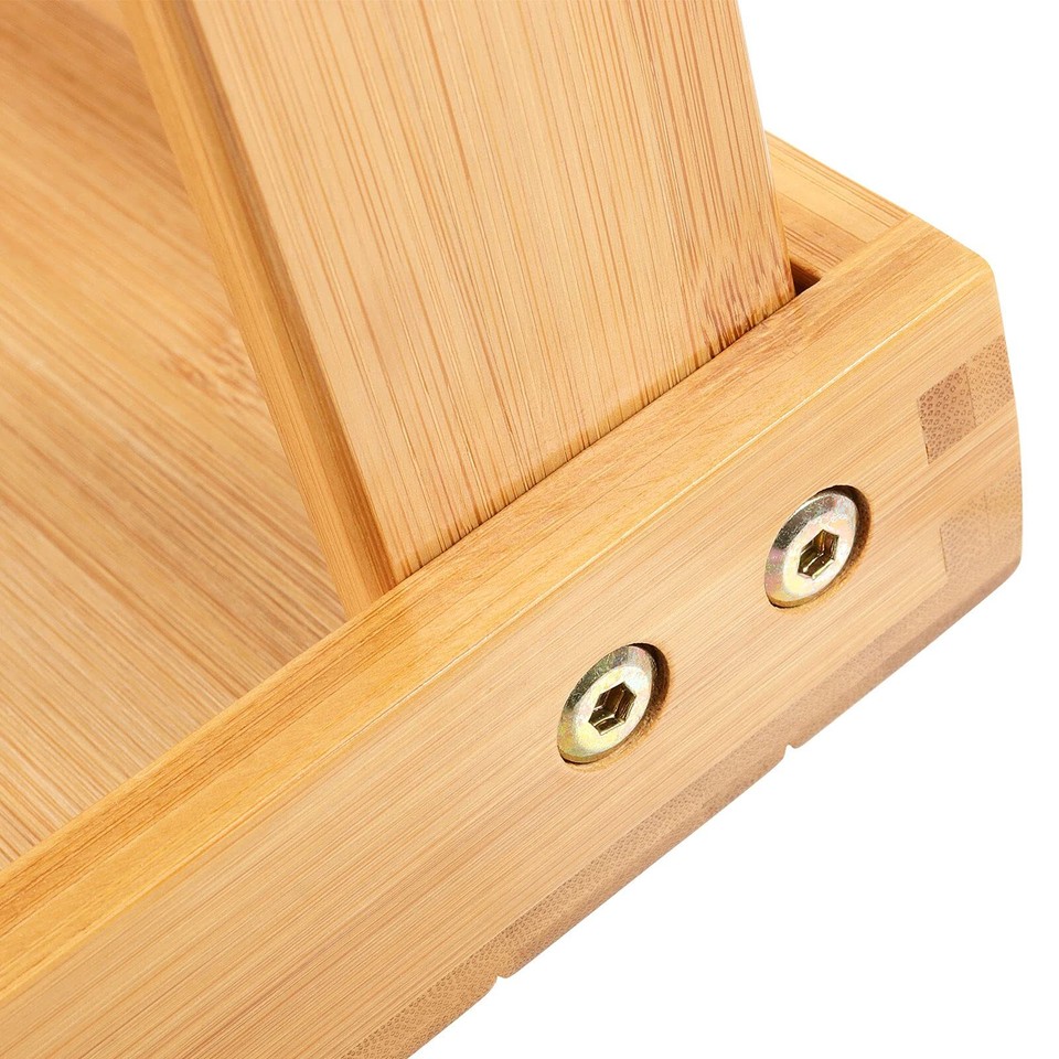 2 Packs 13 Inches Bamboo Step Stool Nonslip Bamboo Small Seat Stool ...