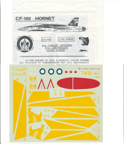 RARE OUT OF PRODUCTION 1/48 ARROW DECAL FOR CAF CF 18 50TH ANV | eBay