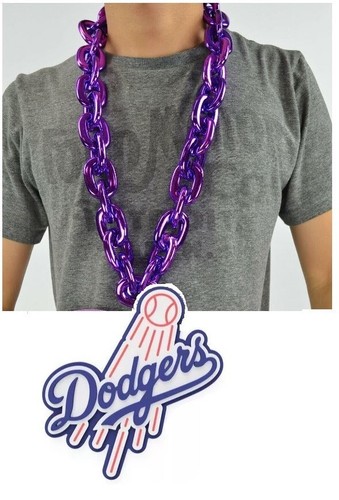 New MLB Los Angeles Dodgers Flying Ball Homerun Foam Fan Chain Purple ...