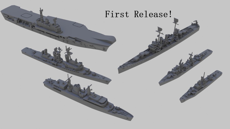 Cold War Naval Miniatures Custom Orders 1:1800 Ships For Tabletop ...