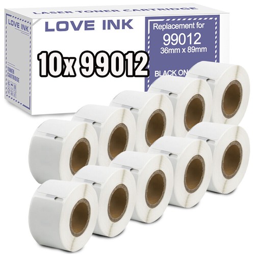 10 ROLLS COMPATIBLE LABELS 99012 36mm x 89mm for DYMO / SEIKO ...