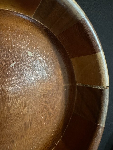 Handmade Honduras Segmented Inlaid Patchwork Mahogany Wood Rice Bowl ...