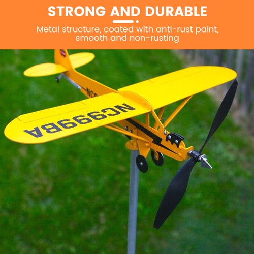 Airplane Weather Vane Weather Resistant Metal Wind Direction Indicator ...