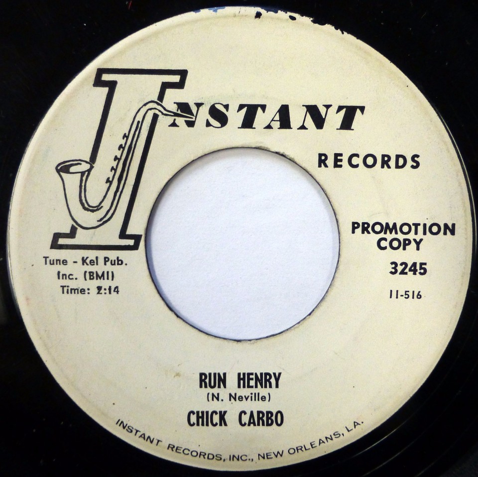 CHICK CARBO 45 In the Night / Run Henry INSTANT r&b VG++ promo jr1144 ...
