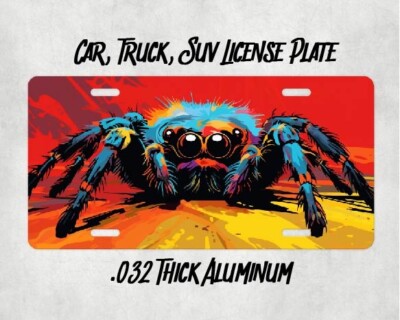Jumping Spider Tarantula Pop Art - aluminum vanity License Plate car ...