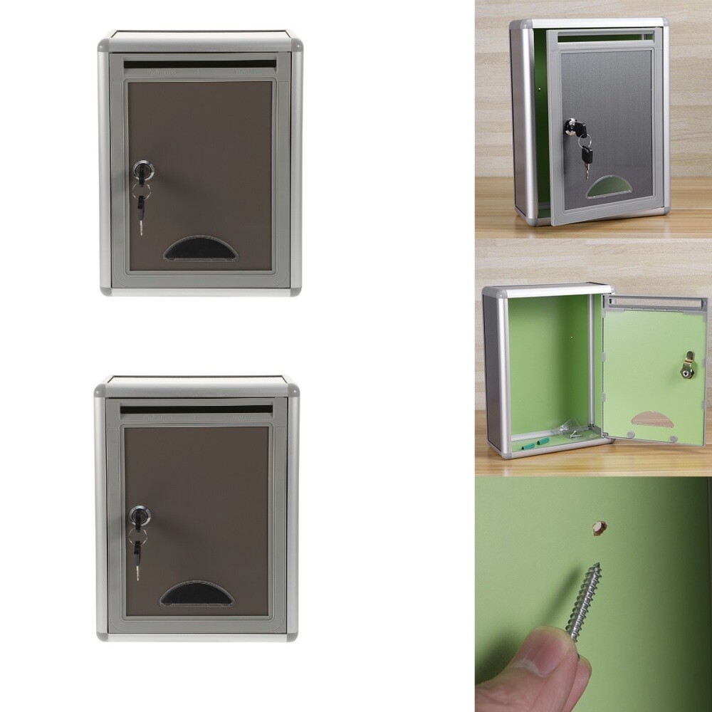 2X Suggestion Box Complaint Advice Parcel Box Wall Mountable Drop Box ...