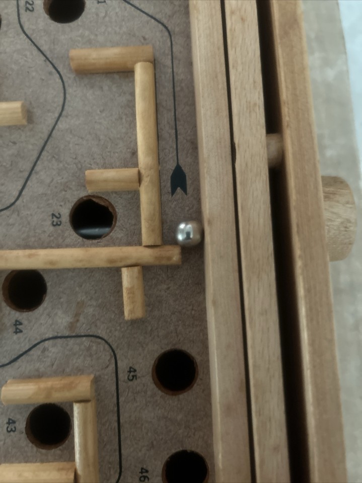 Vintage 1950’s PLEASANTIME SPACE TILT Wooden Maze Game Original MINT ...