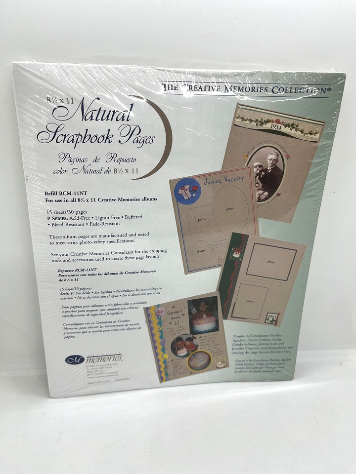 Creative Memories Pages 8 1/2 x 11 - 15 Sheets/30 Sides - You Pick ...