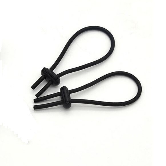 2 Conductive Rubber Loops w/ Clips - For Tens Estim Erostek- 4mm OD x 1 ...