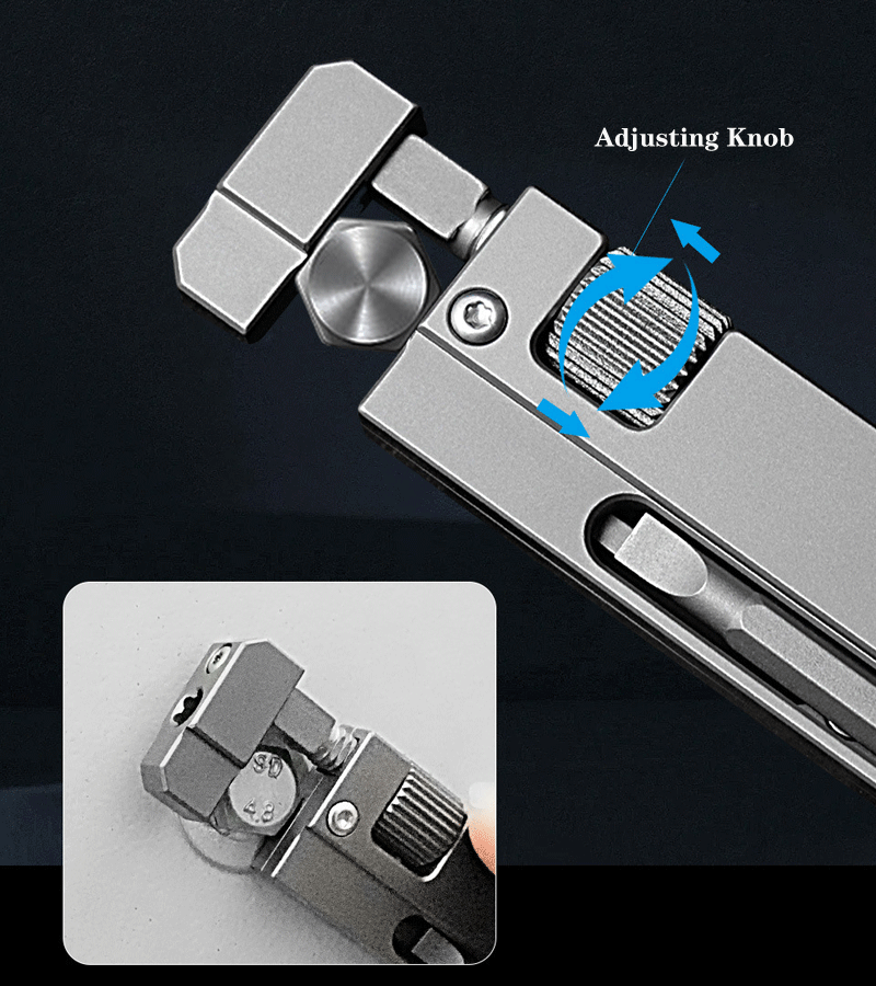 EDC Titanium Alloy Multi Tools Adjustable Wrench Pocket with Bit Holder ...