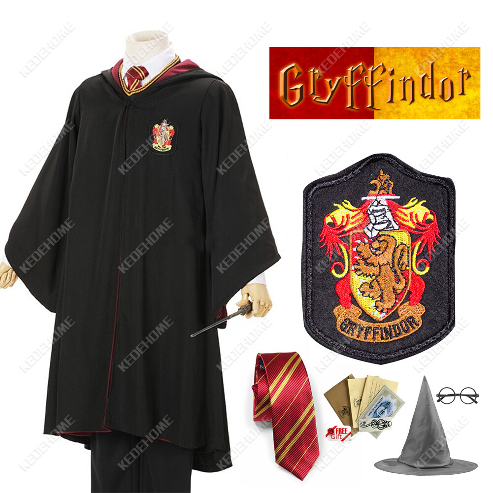 Harry Potter Adult Kids Robe Cloak Gryffindor Slytherin Tie Cosplay ...