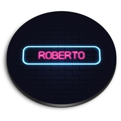 1x Round Fridge MDF Magnet Neon Sign Design Roberto Name #352427 | eBay