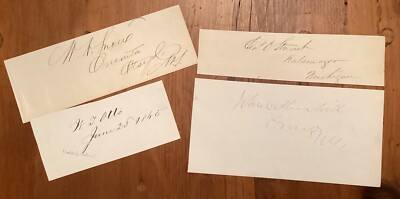Historic Political Signature Cuts (4) Otto, Churchill, Snow, Stuart ...