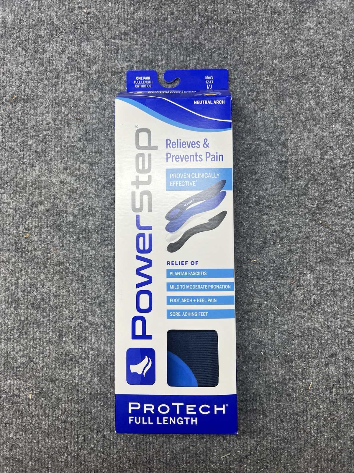PowerStep ProTech Met Full Length Insoles Orthotics Size I/J Mens 12-13 ...