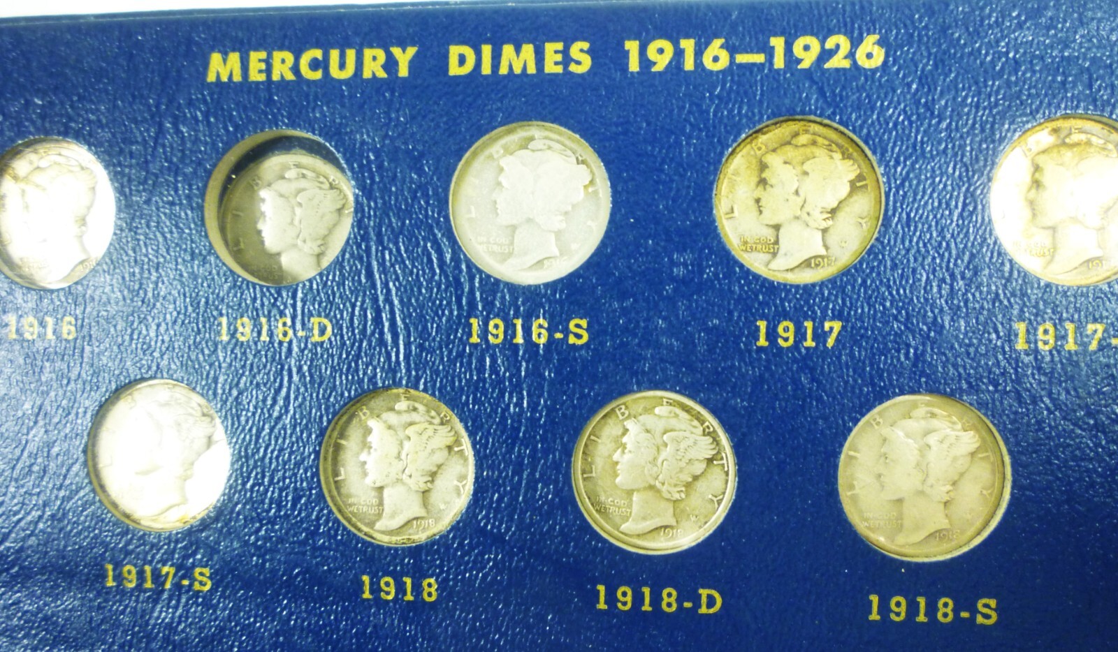 Mercury Head Dime Set in Whitman Album 1916 - 1945 76 Coins Nice Set | eBay