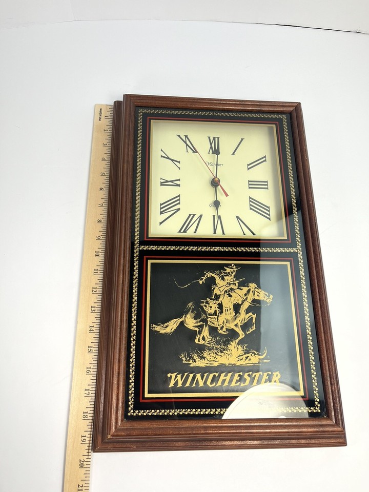 Vintage Hanover Winchester Quartz Wall Clock 19.5”x12” w/ Papers NOT ...