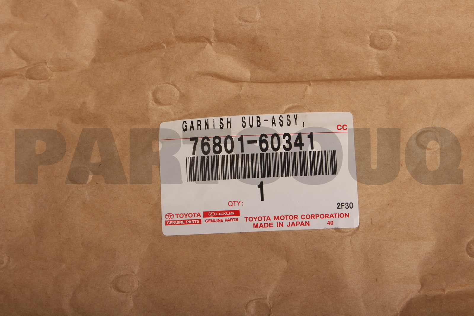 7680160341 Genuine Toyota GARNISH SUB-ASSY 76801-60341 | eBay