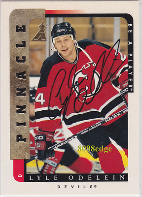 1996-97 PINNACLE BE A PLAYER AUTO: LYLE ODELEIN #148 ON CARD AUTOGRAPH ...