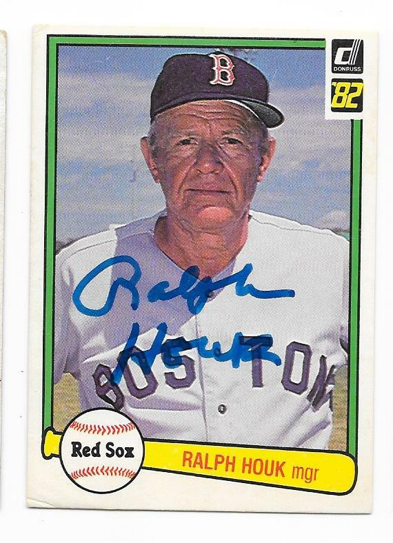 RALPH HOUK 1982 DONRUSS AUTOGRAPHED SIGNED # 282 BOSTON RED SOX ...