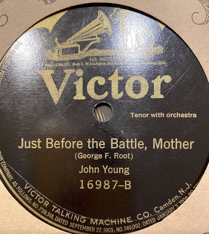 1912 OLDIE - JOHN YOUNG 78 rpm VICTOR 16987 TRAMP TRAMP TRAMP Sleeve E+ ...
