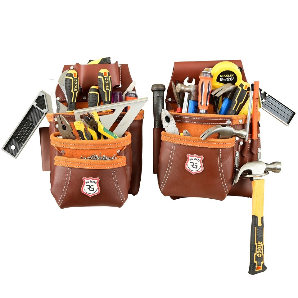 Tool Belt Heavy Duty Carpenter Leather Set constriction tools Organizer ...