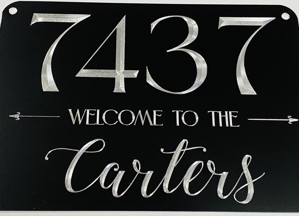 Engraved Personalized Custom House Home Number Street Address Welcome ...