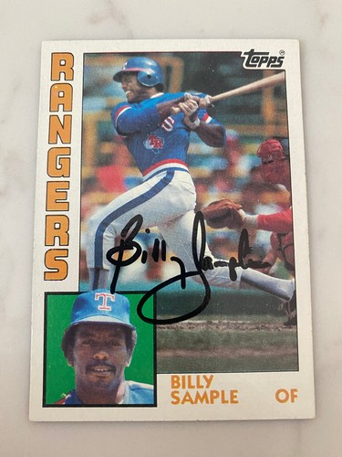 Billy Sample Autographed 1984 Topps #12 Texas Rangers | eBay