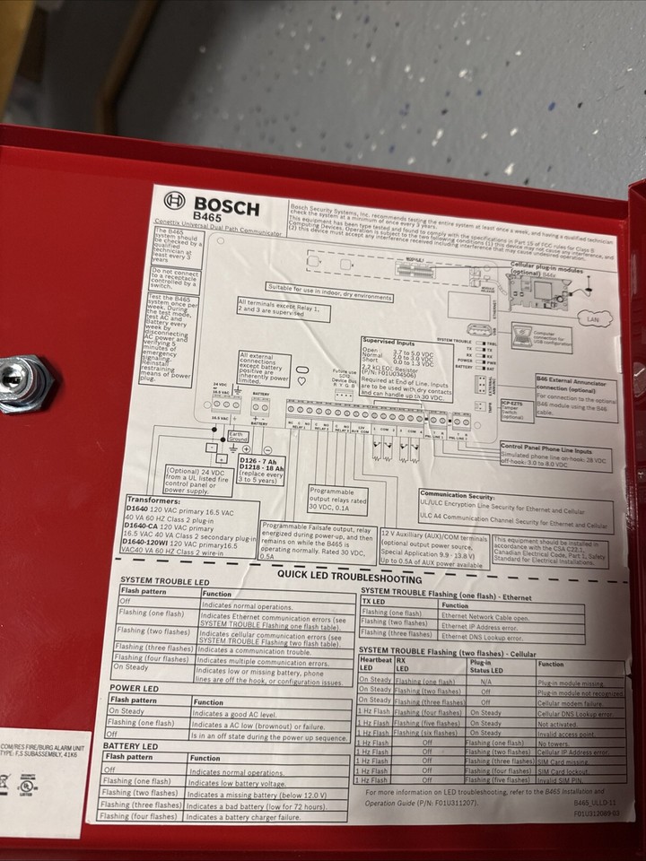 BOSCH B465 Universal Dual Path Communicator | eBay
