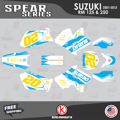 Graphics Kit For Suzuki RM125 RM250 (2001-2012) RM 125 RM 250 Spear ...