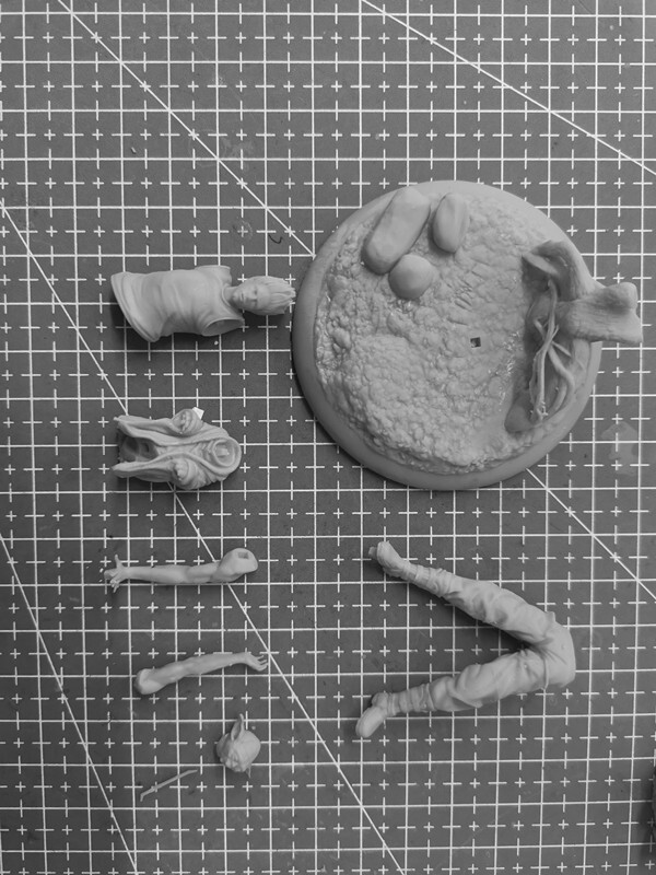 1/24 Scale Resin Figure Master and Apprentice Model Kit Unpainted ...