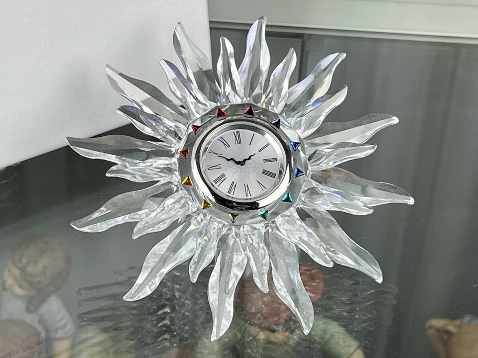Swarovski Solaris 221626 Table Clock 13 cm Ø - Box - Certificate - Top ...
